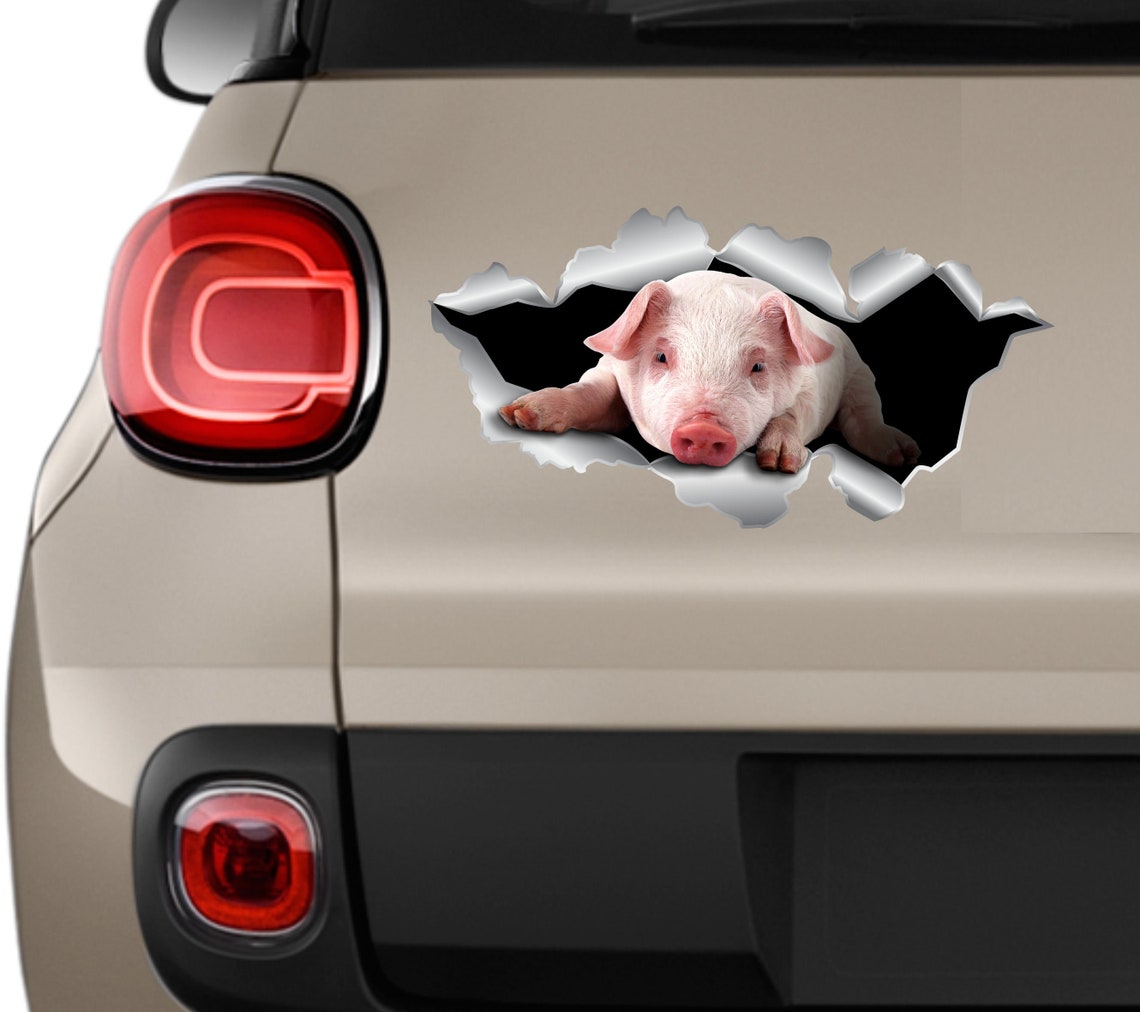 Pig Decal Car Decoration Pig Sticker Auto Pig Sticker Car | Etsy