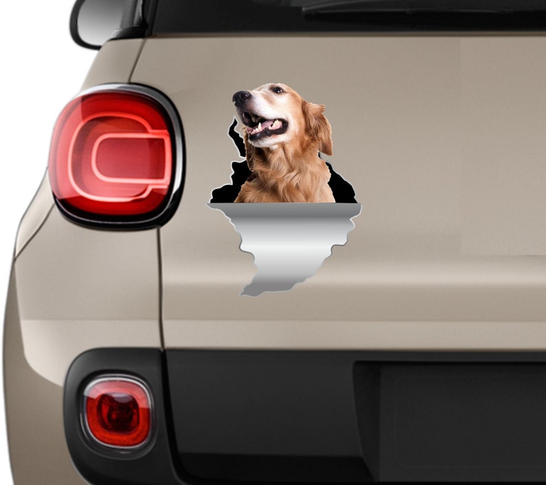 Dog Sticker Golden Retriever Car Decal Bumper Window Sticker Pet Decal ...