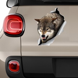 Wolf Sticker Wolf Car Decal Wolf Sticker Car Dog Decal Vinyl Decal Car ...