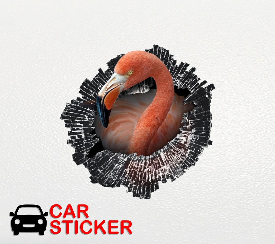 Flamingo Decal Flamingo Car Sticker Car Sticker Pink Flamingo - Etsy