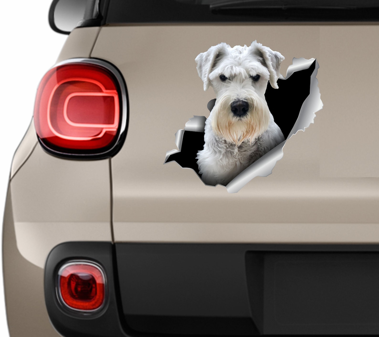 Schnauzer Car Sticker Dog Car Decal Schnauzer Decal Car - Etsy