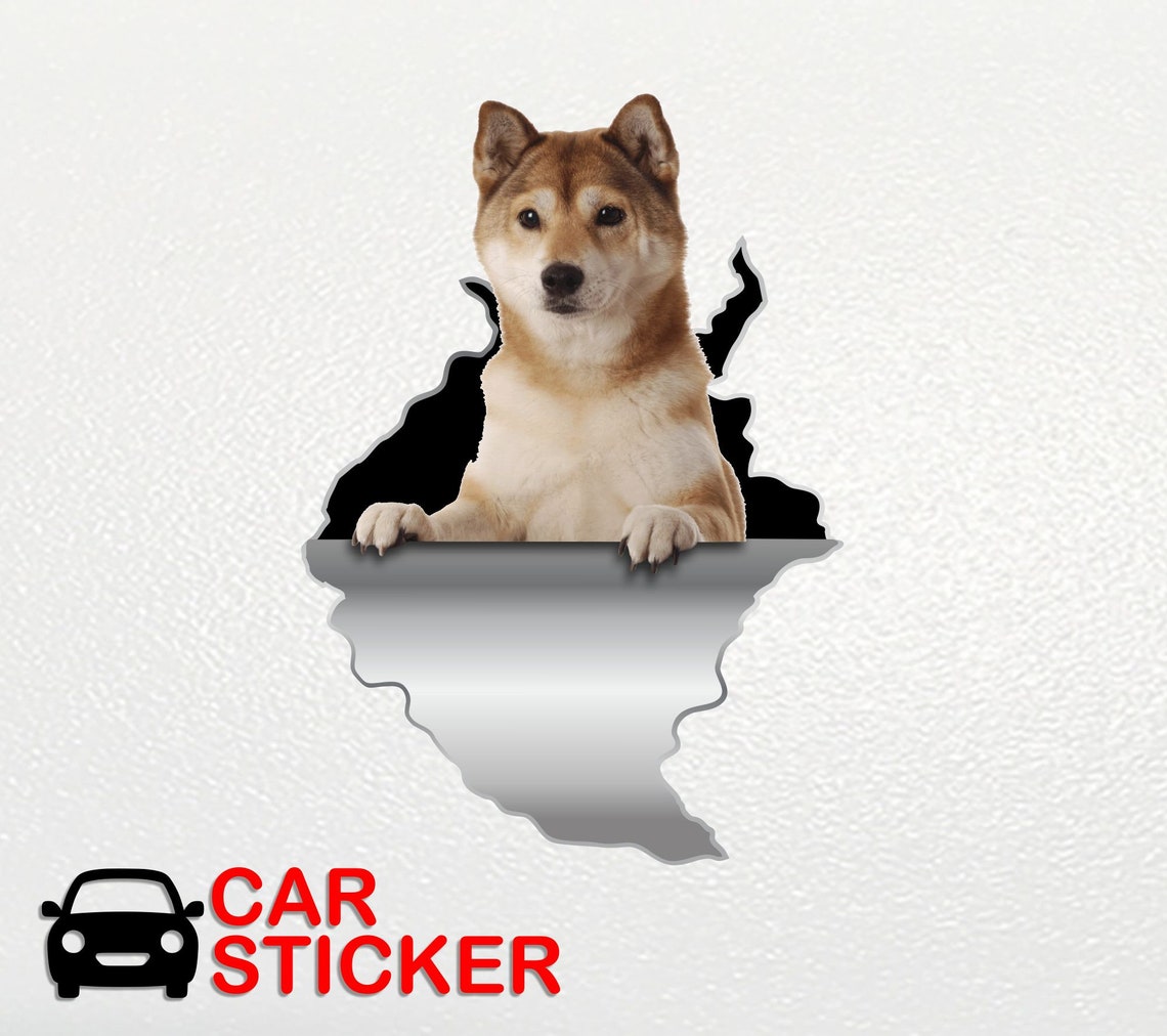 Car Sticker Shiba Inu Sticker Dog Sticker Pet Car Sticker - Etsy