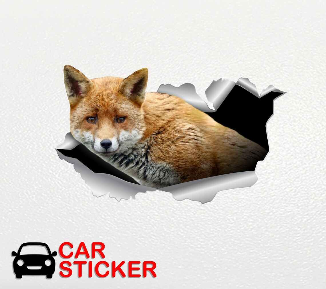 Fox Sticker Fox Car Sticker Foxy Sticker Fox Decal Cute - Etsy
