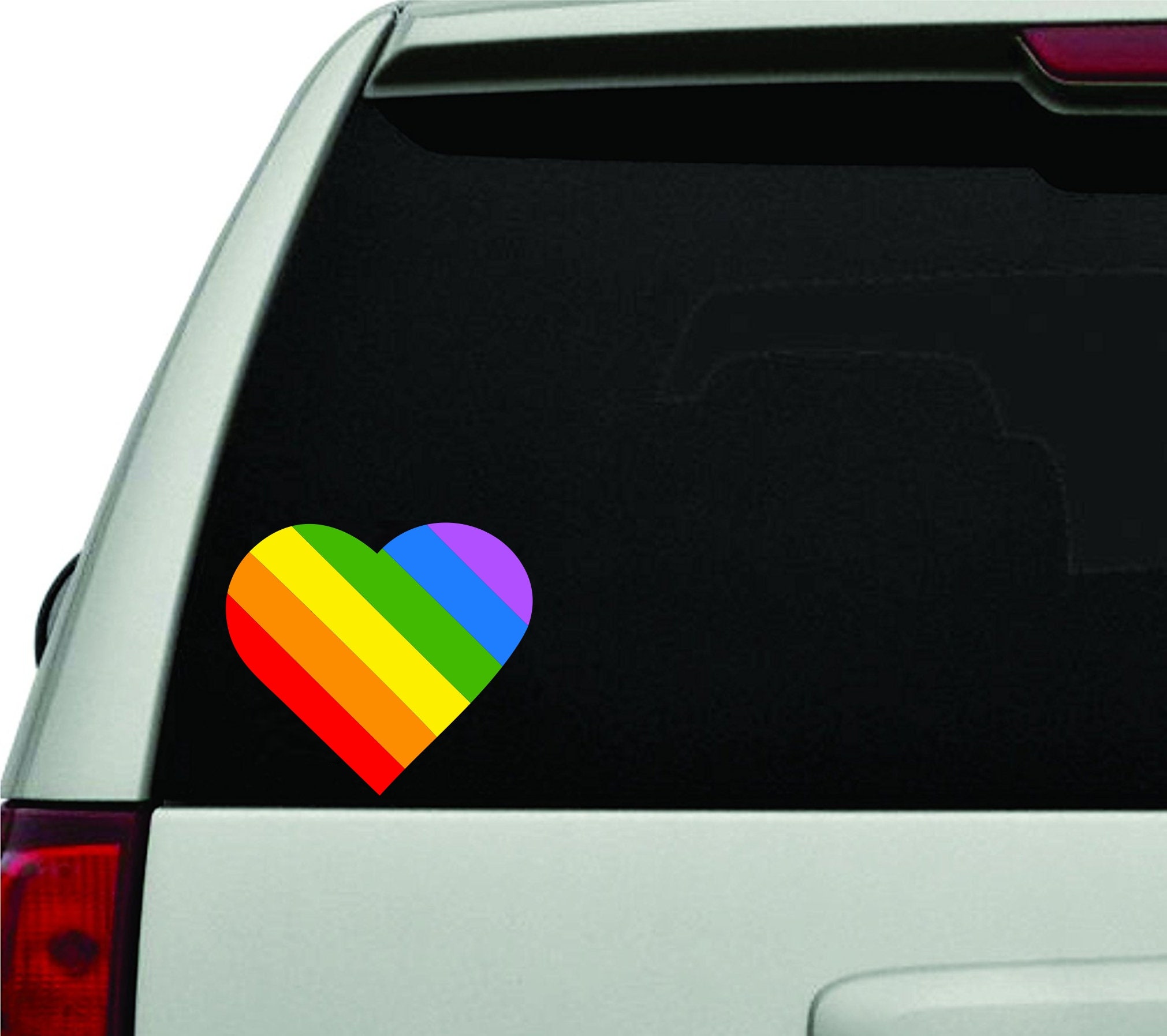Rainbow Heart Pride Sticker LGBTG Sticker Pride Decal Car Sticker Pride ...