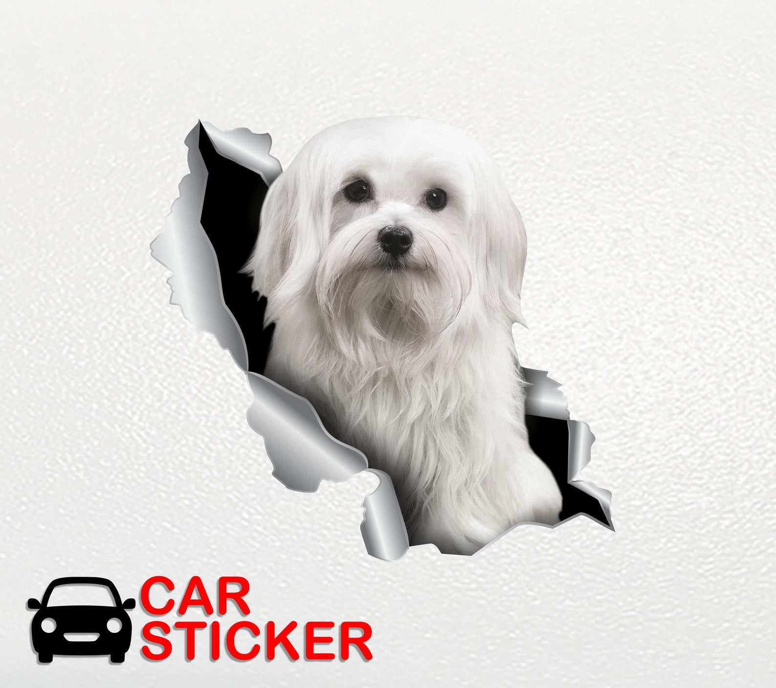 Car Sticker Maltese Sticker Dog Sticker Maltese Car Decal - Etsy