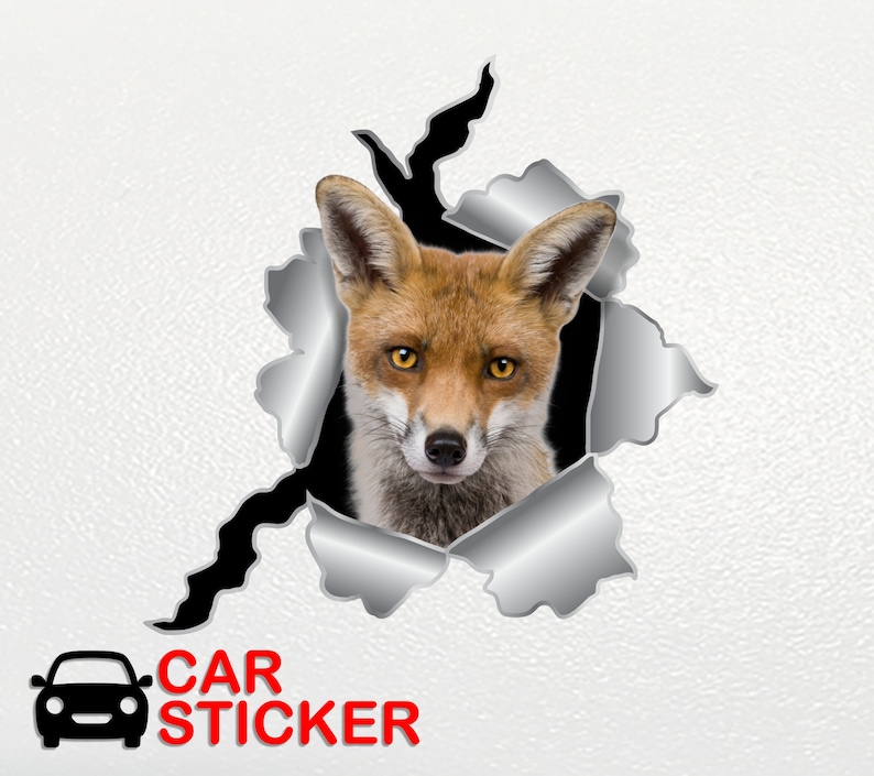 Fox Sticker Car Stickers Fox Decal Fox Auto Sticker Door - Etsy