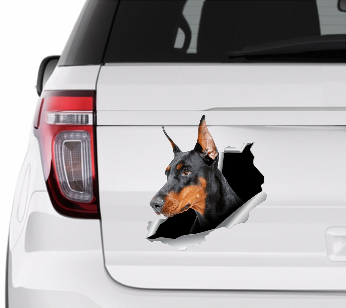 Doberman Car Sticker Doberman Car Decal Doberman Decal - Etsy