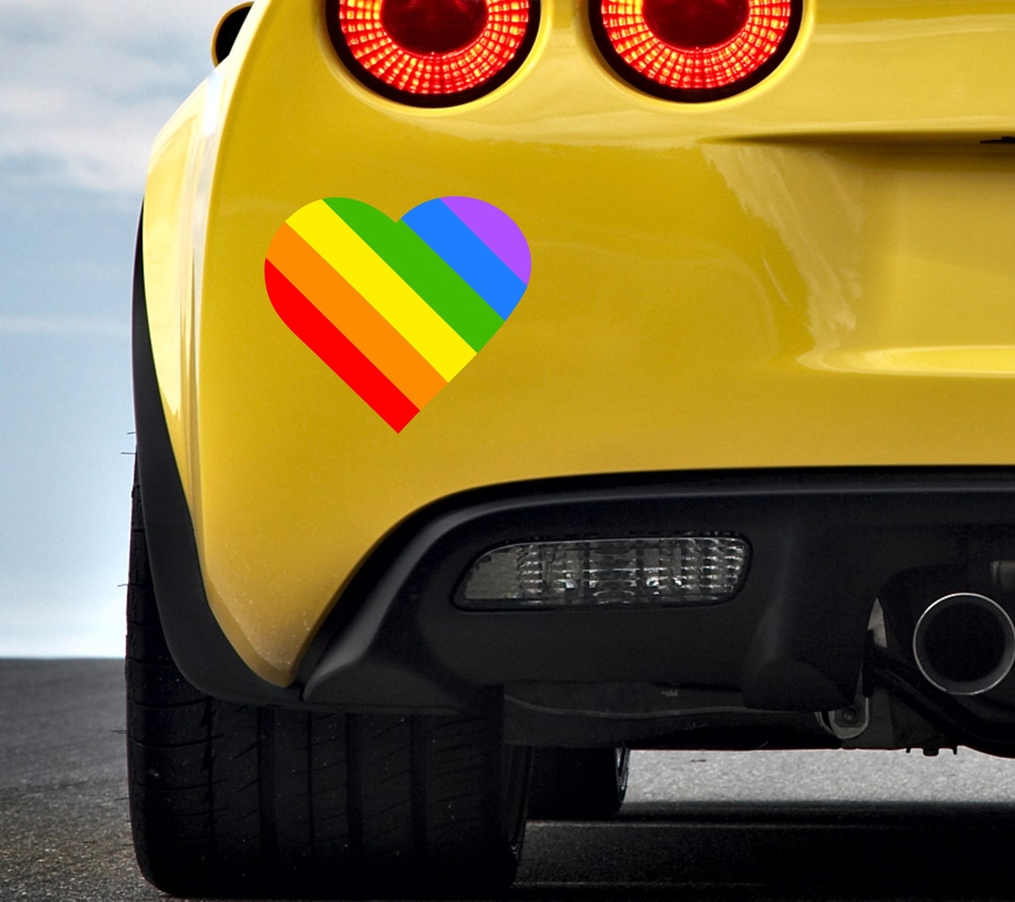 Rainbow Heart Pride Sticker LGBTG Sticker Pride Decal Car - Etsy Canada