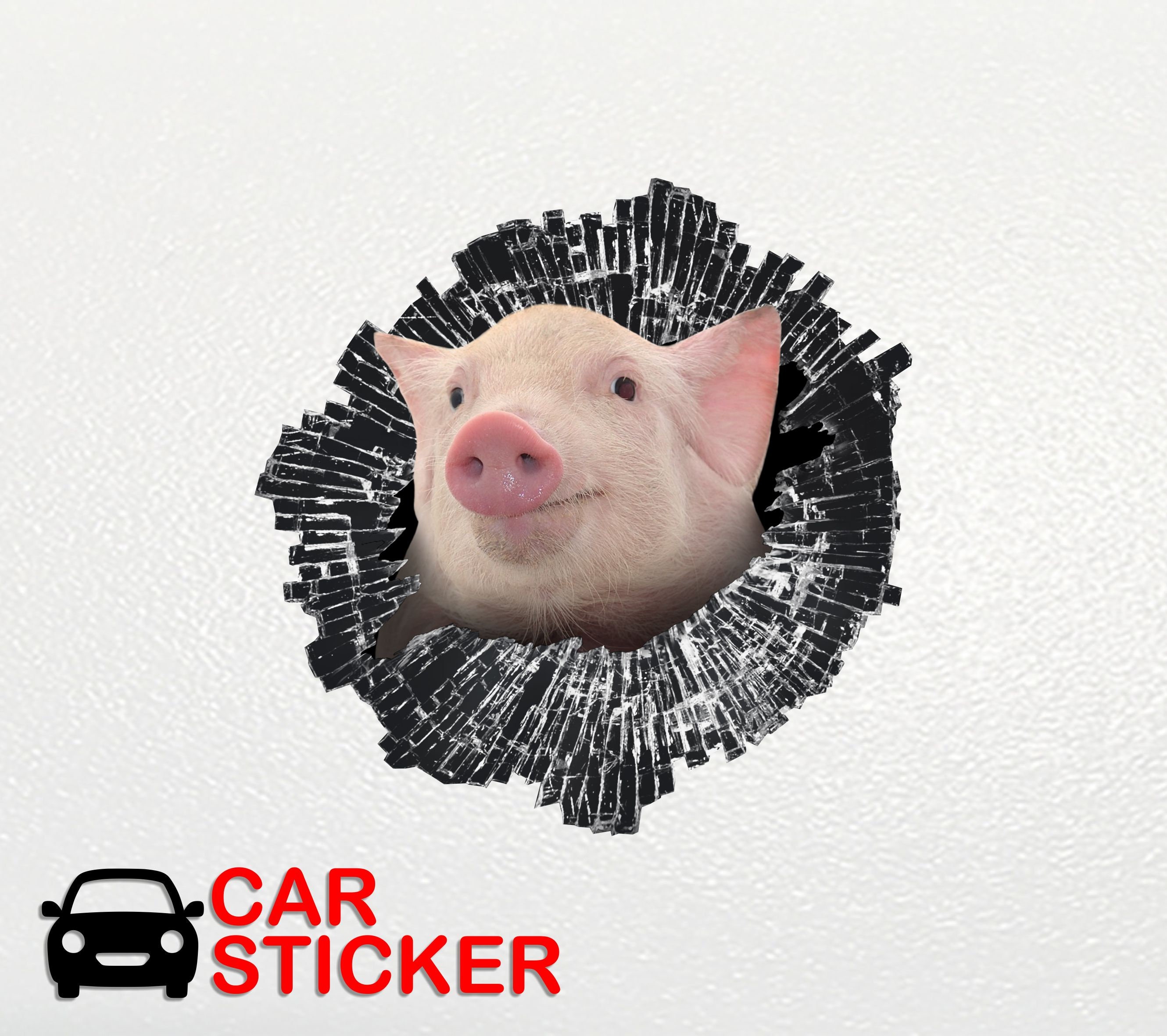 Pig decal window Car decoration Pig sticker Auto pig sticker | Etsy