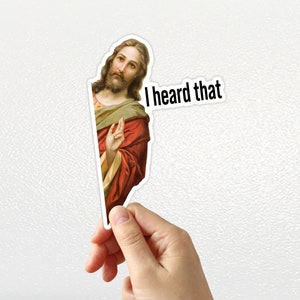 I Saw That Jesus Stickers Christian Sticker Funny Jesus Sticker Jesus ...