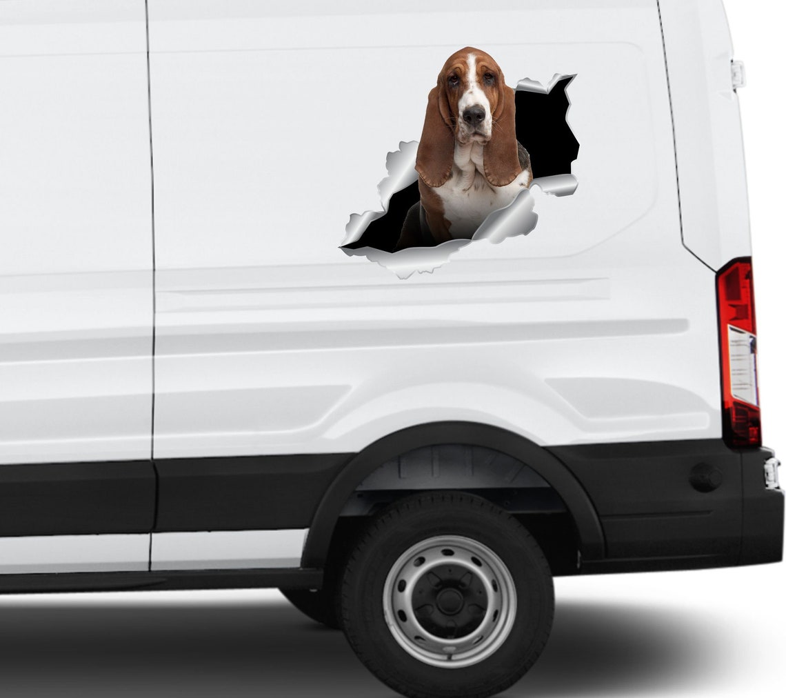 Car Accessories Basset Hound Pet Sticker Auto Decor Basset - Etsy