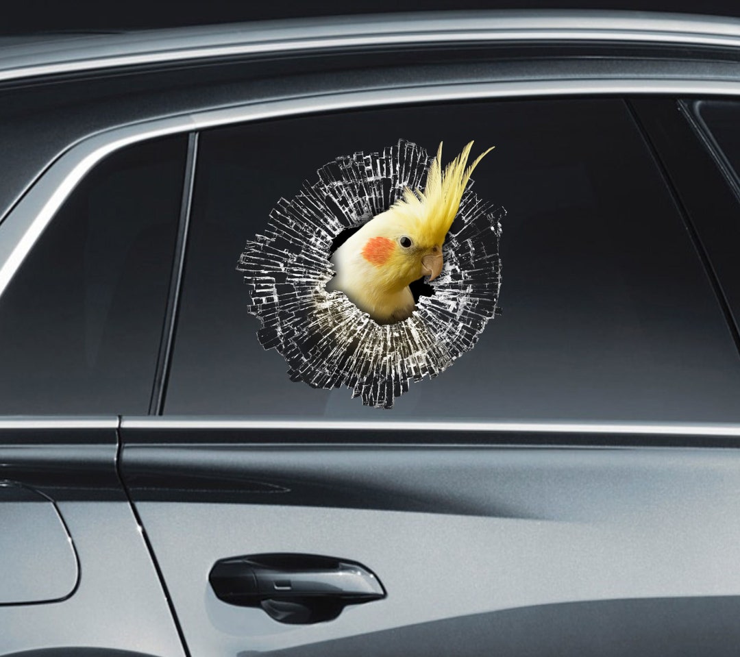Corella Car Stickers Parrot Sticker Corella Stickers Yellow Corella Car ...