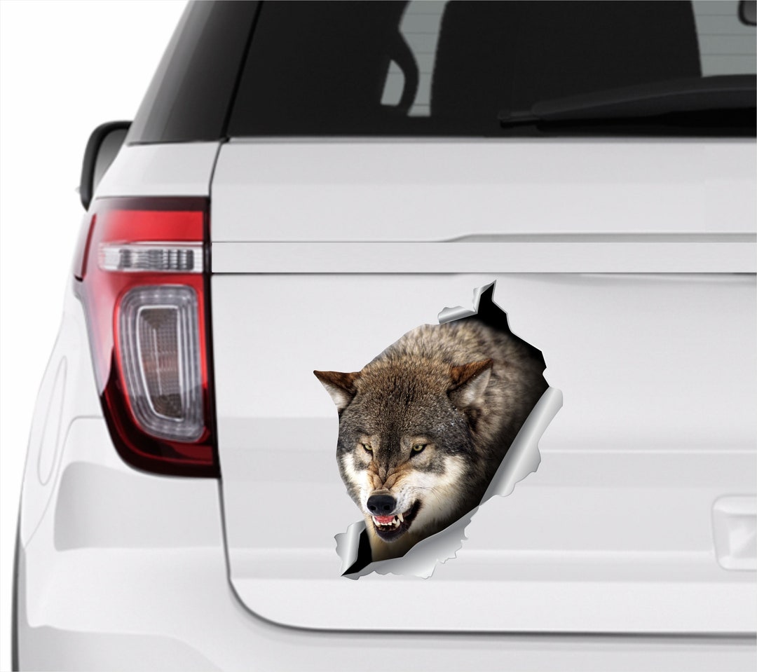 Wolf Sticker Wolf Car Decal Wolf Sticker Car Dog Decal Vinyl Decal Car ...