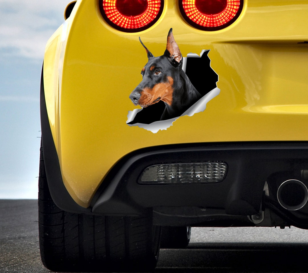 Doberman Car Sticker Doberman Car Decal Doberman Decal Doberman Sticker ...