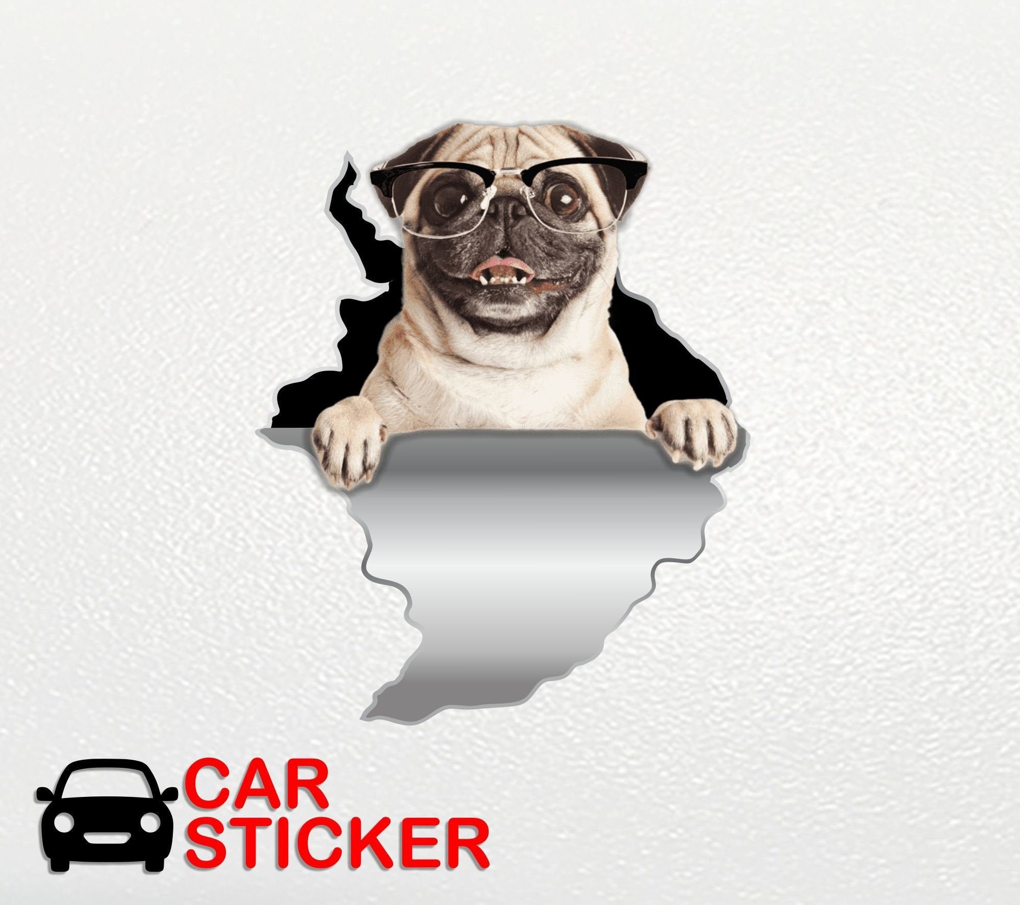 Pug Sticker Pug Decal Funny Pug Decal Pug Bumper Sticker Car | Etsy
