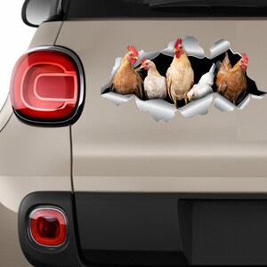 Chicken Sticker Hen Sticker Mix Chickens and Roosters Chicken Car Decal ...