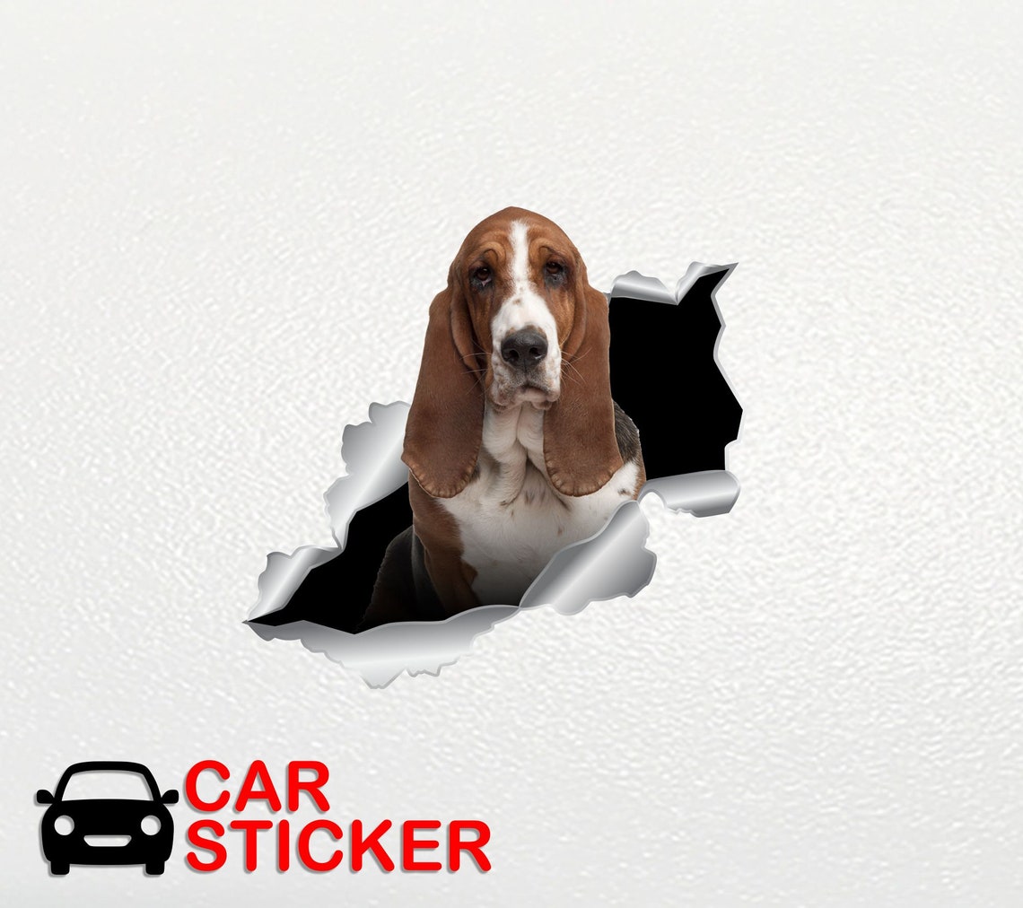 Car Accessories Basset Hound Pet Sticker Auto Decor Basset - Etsy