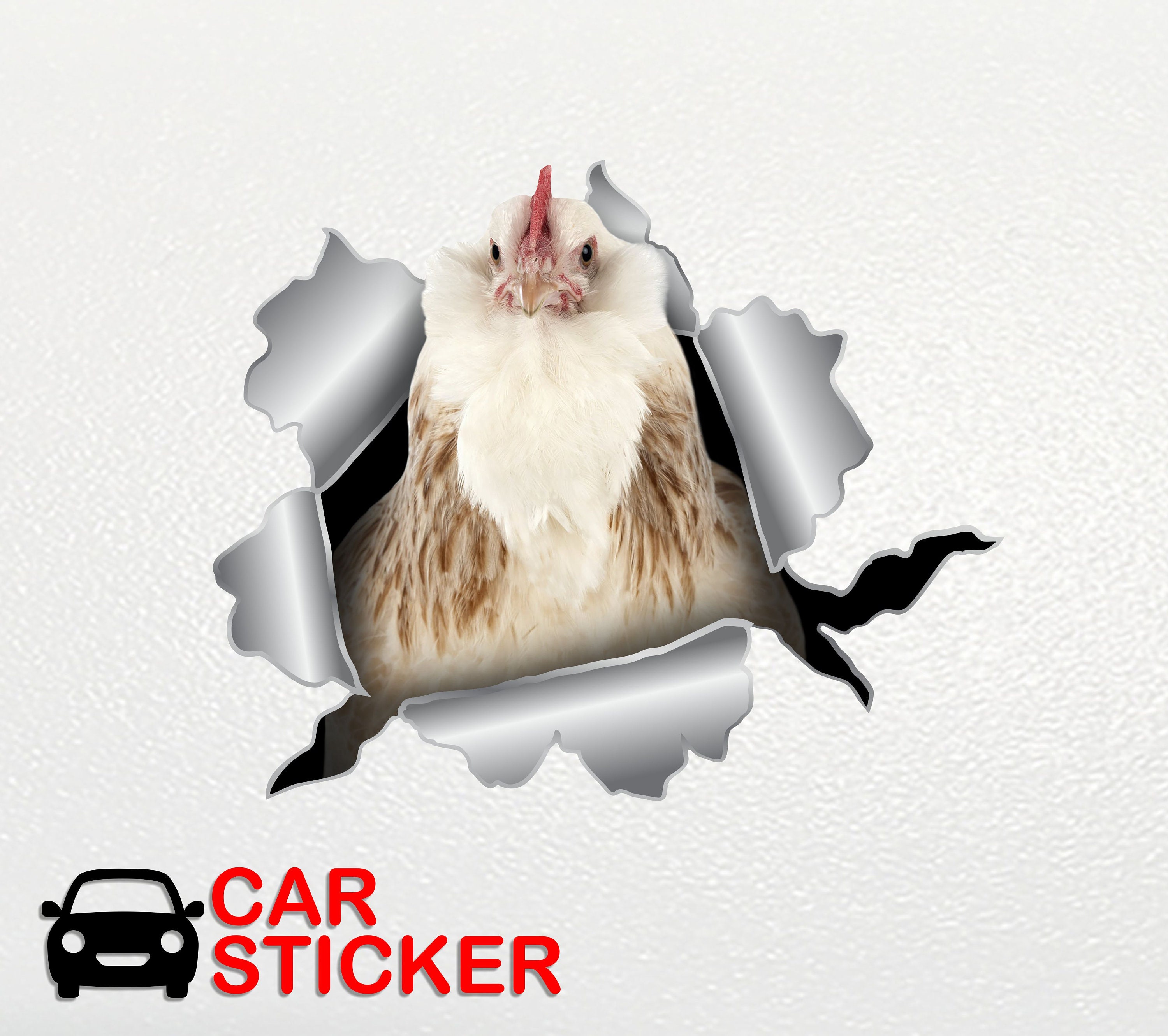 Chicken decal Faverolles chicken sticker Cute funky chicken | Etsy