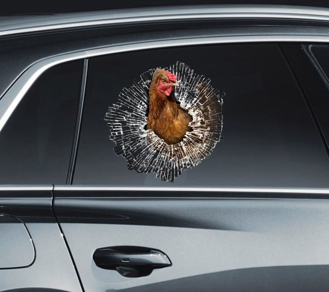 Chicken Sticker Hen Sticker Chicken Window Decal Chicken Car Decal ...
