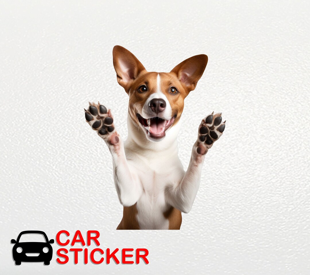 Jack Russell Paws Sticker Jack Russell Hello Jack Russell Car Sticker ...