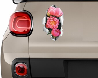 Peony Window Sticker - Etsy