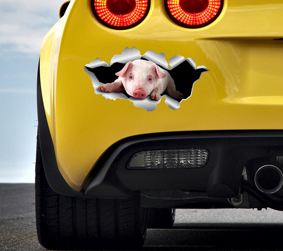 Pig Decal Car Decoration Pig Sticker Auto Pig Sticker Car | Etsy