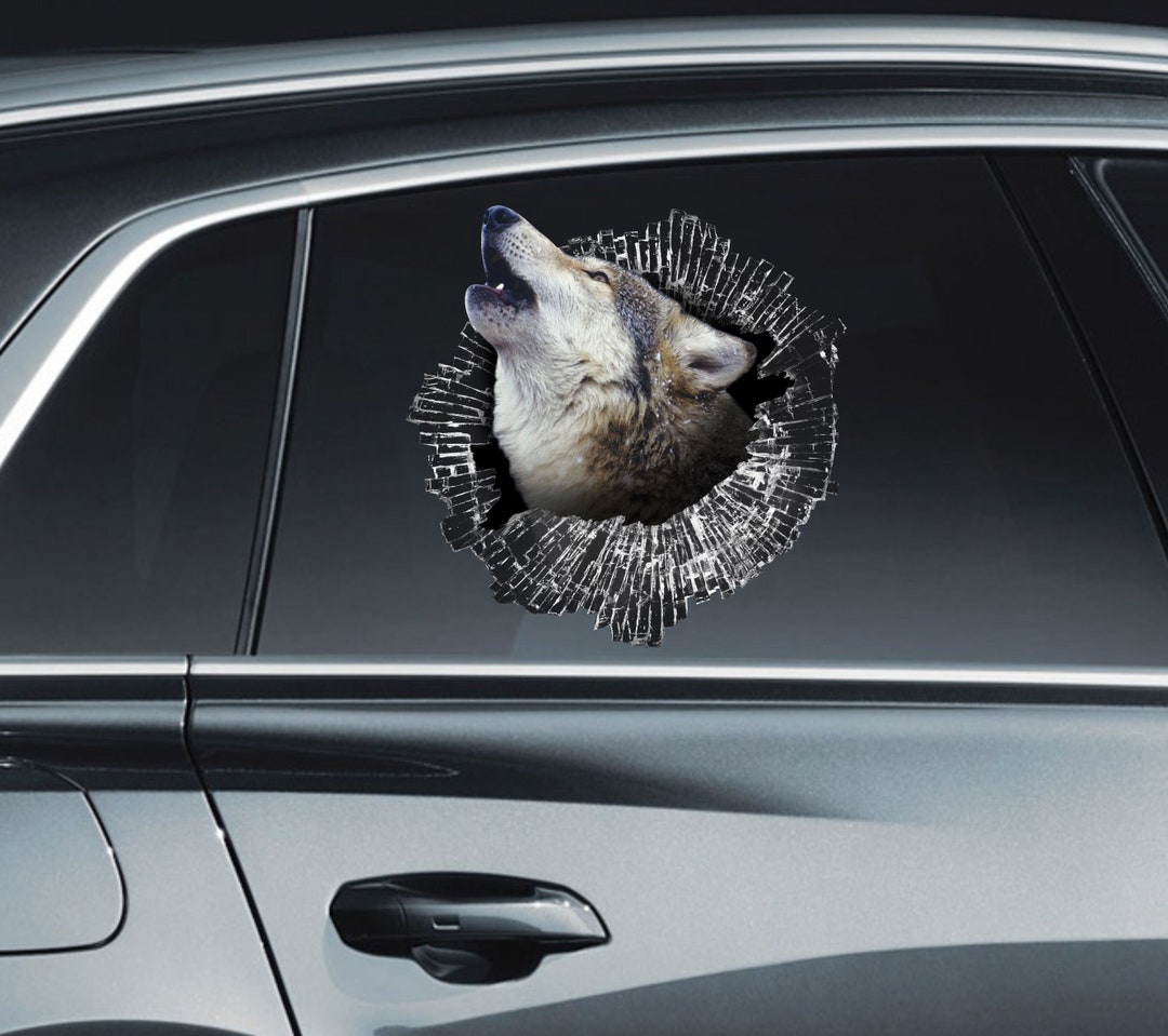 Window Sticker Wolf Sticker Wolf Car Decal Wolf Sticker Dog Decal Vinyl ...