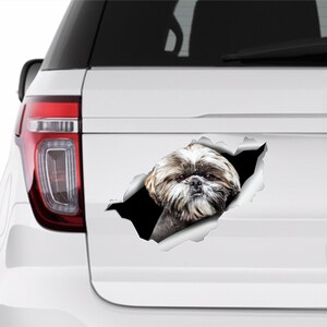 Car Sticker Shih Tzu Sticker Shih Tzu Car Decal Dog Shih Tzu Shih Tzu ...