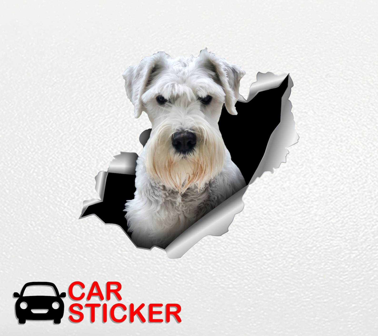 Schnauzer Car Sticker Dog Car Decal Schnauzer Decal Car - Etsy