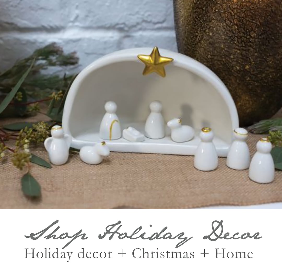 Ceramic Nativity Scene, Christmas Nativity, Christmas Decor, Christmas ...