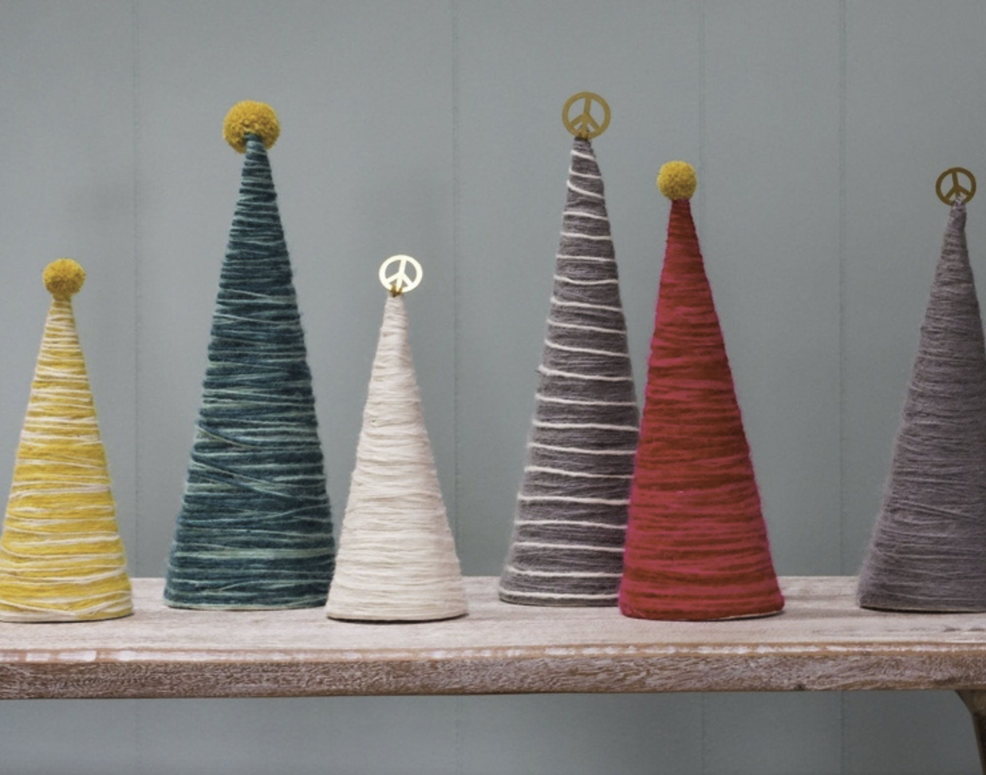 3 PC Christmas Tree Decor Wool Christmas Trees Modern | Etsy