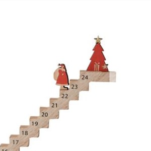 ON SALE, Advent Countdown, Santa or Rudolph, Santa Stairs, Santa ...