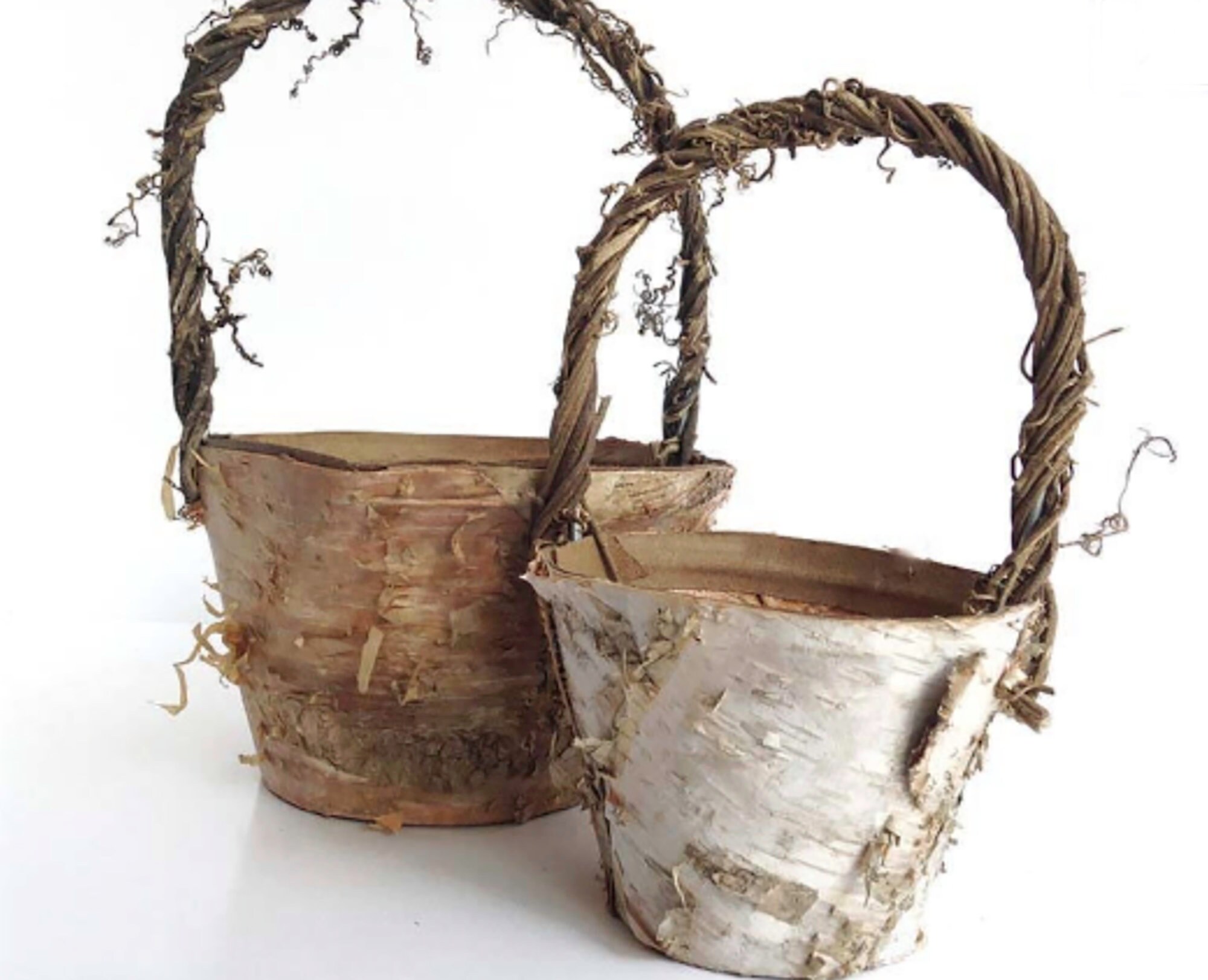 Two Sizes, Rustic Easter Basket, Birch Basket, Bohemian Decor, Easter ...
