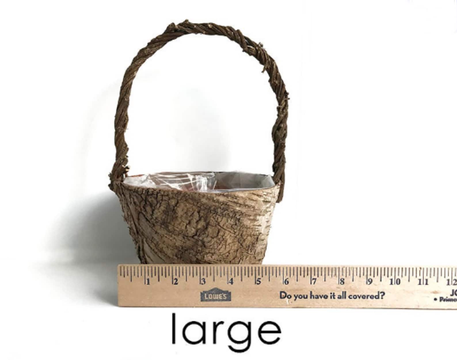 Two Sizes, Rustic Easter Basket, Birch Basket, Bohemian Decor, Easter ...