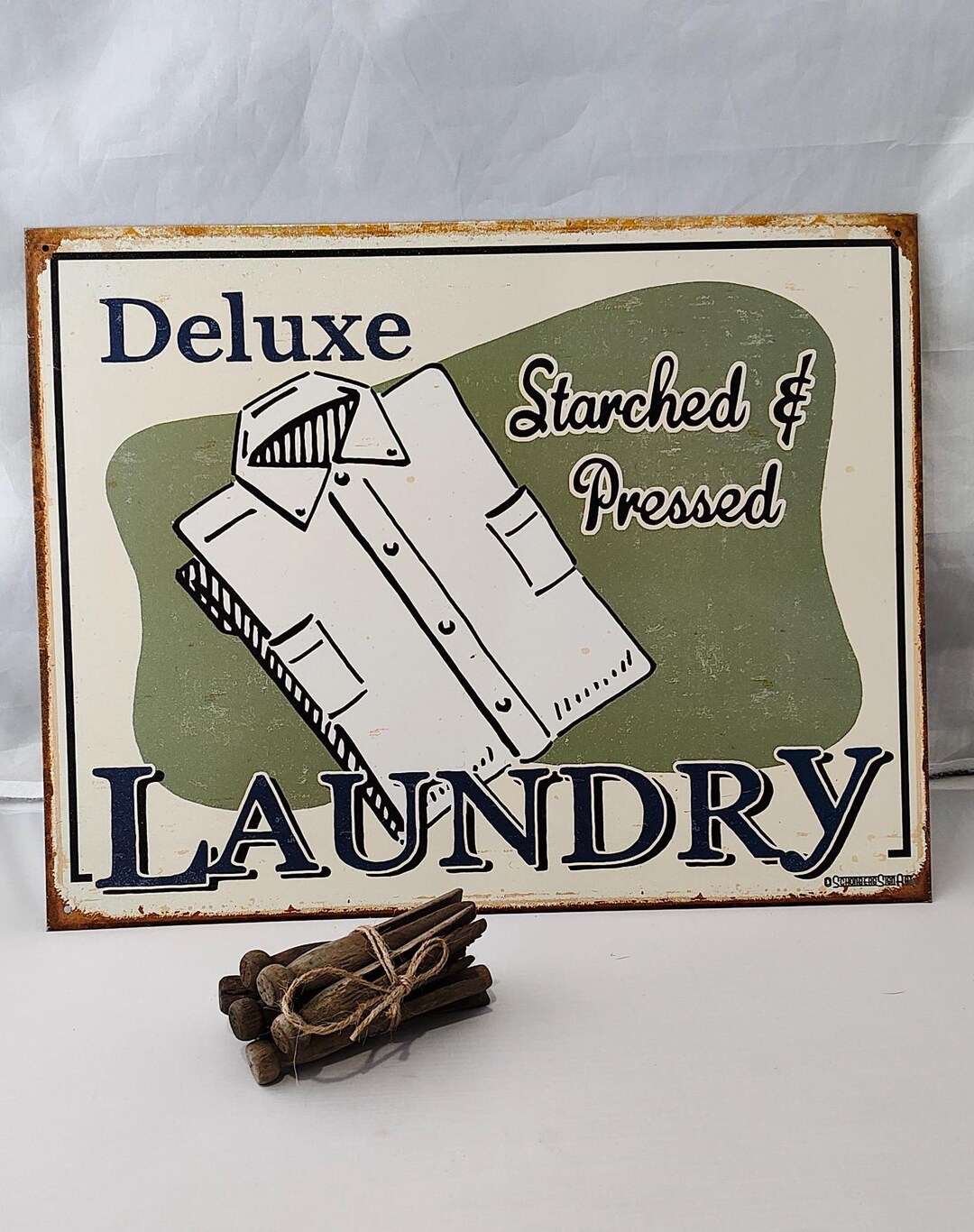 Metal Laundry Sign, Laundry Decor, Vintage, Home and Living, 1970's ...