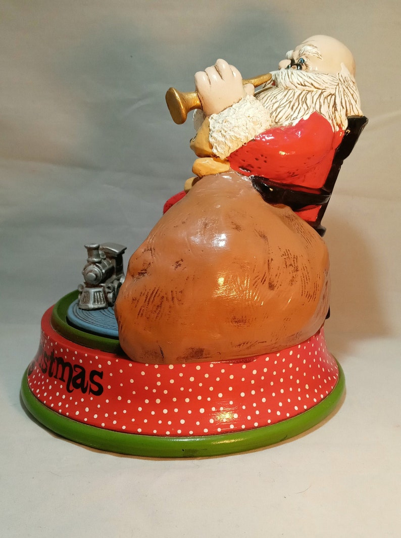 Santa Animated Music Box Handmade Ceramic 1985 Christmas - Etsy