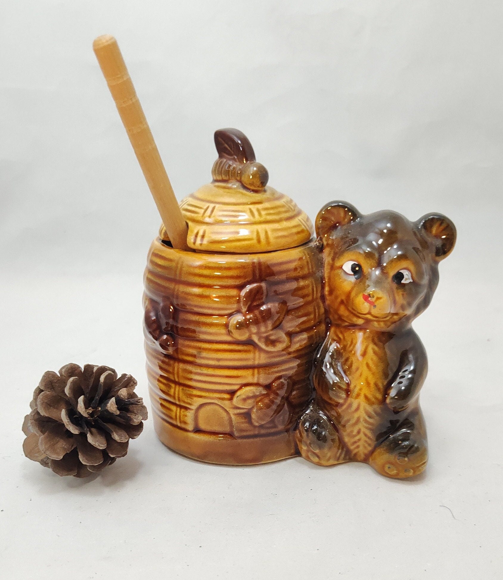Vintage Honey Pot Bee Hive Bear, Japan, Ceramic - Etsy
