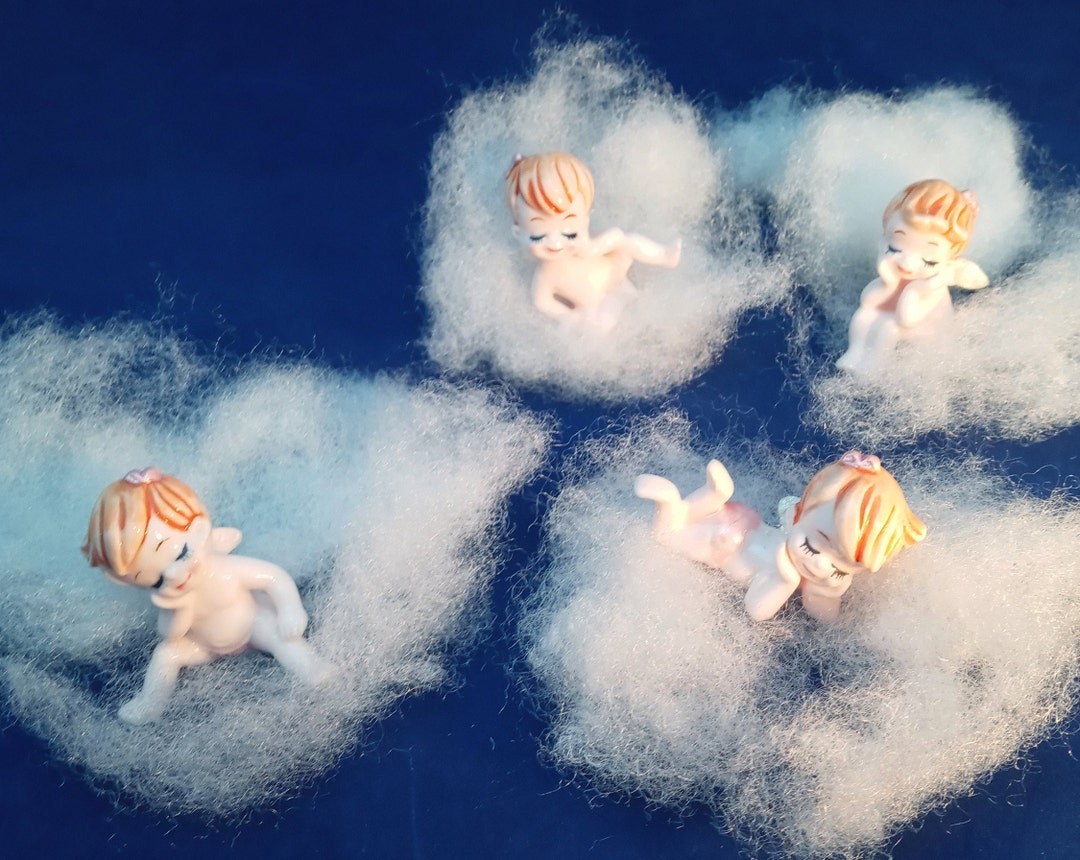 Sweet Little Baby Angels, Bone China, Set of 4, Home Deco - Etsy