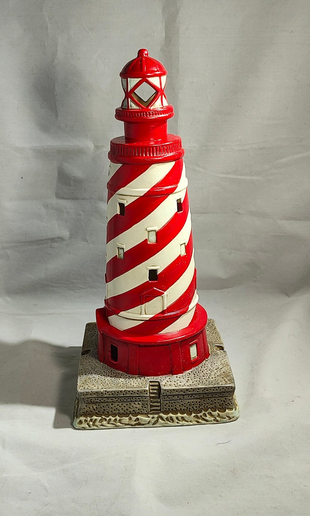Geo Z Lefton "white Shoal" Light House 1910, Ceramic, Hand Painted ...