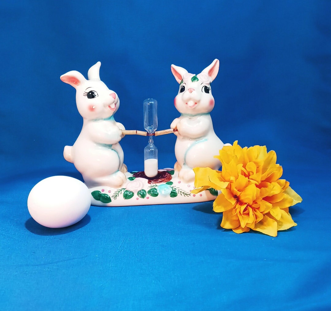 Rabbits Sand Minute Egg Timer Country Store Cottage Core,1989, - Etsy