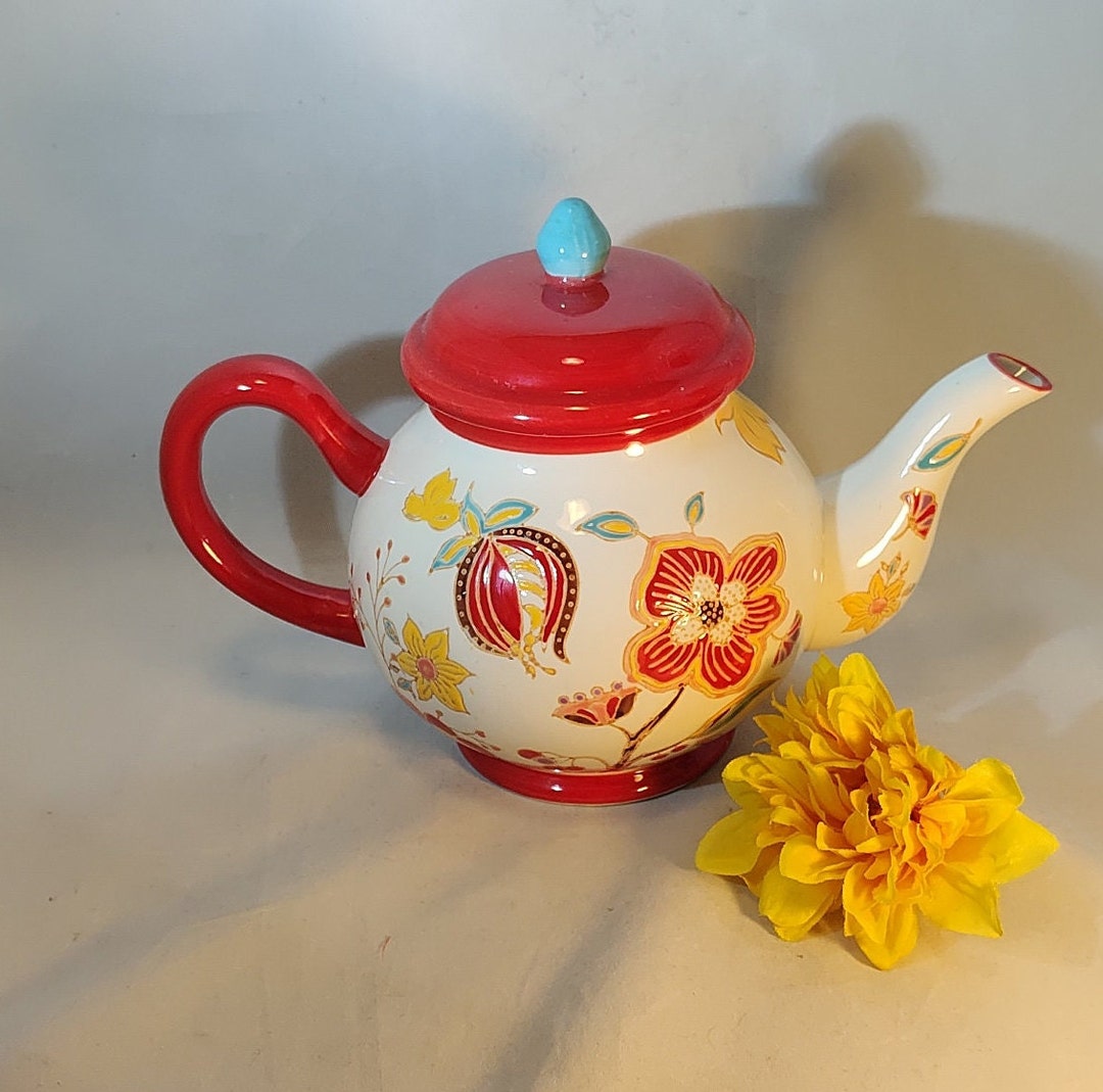 Gracie China's Dutch Wax Ceramic Stoneware Tea Pot, Dining and Serving ...