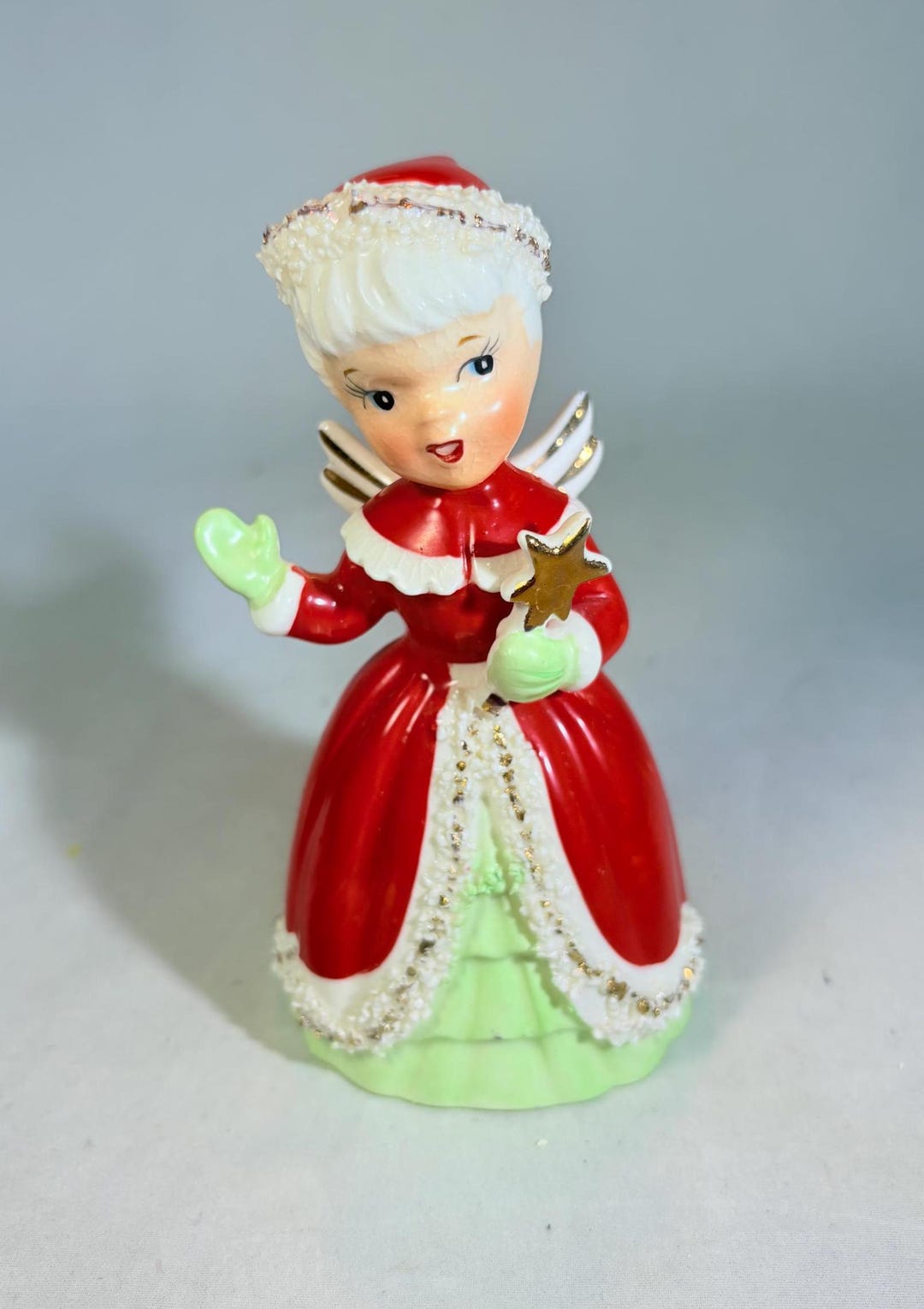 Vintage Napco Christmas Angel Bell, 1950s Ceramic Figurine - Etsy
