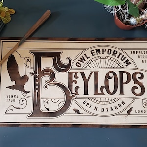 Eeylops Owl Emporium Shop sign Inspired by Harry Potter | Etsy