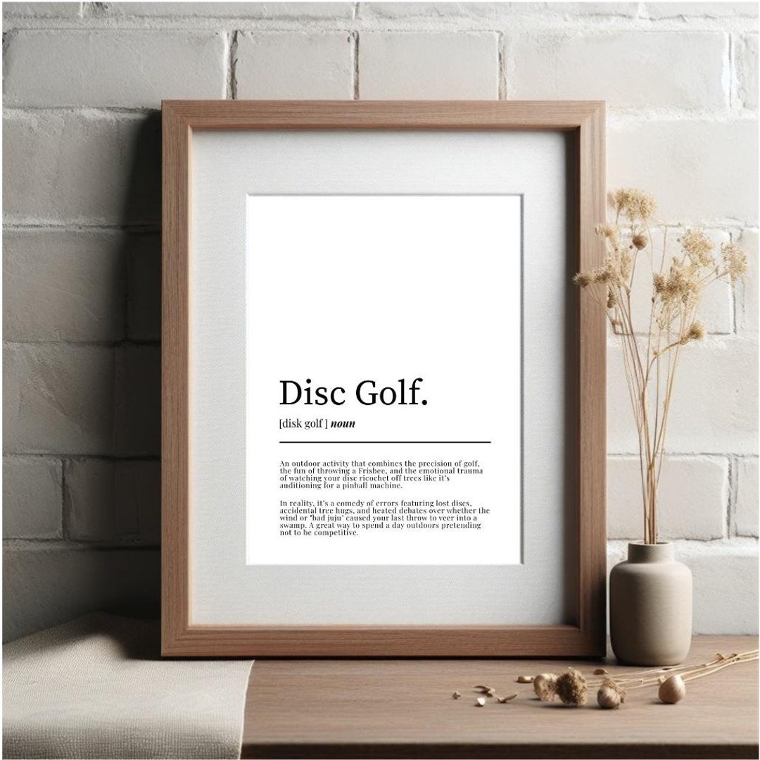 Disc Golf Poster - Funny Golf Wall Art Digital Download | Golf Lover ...