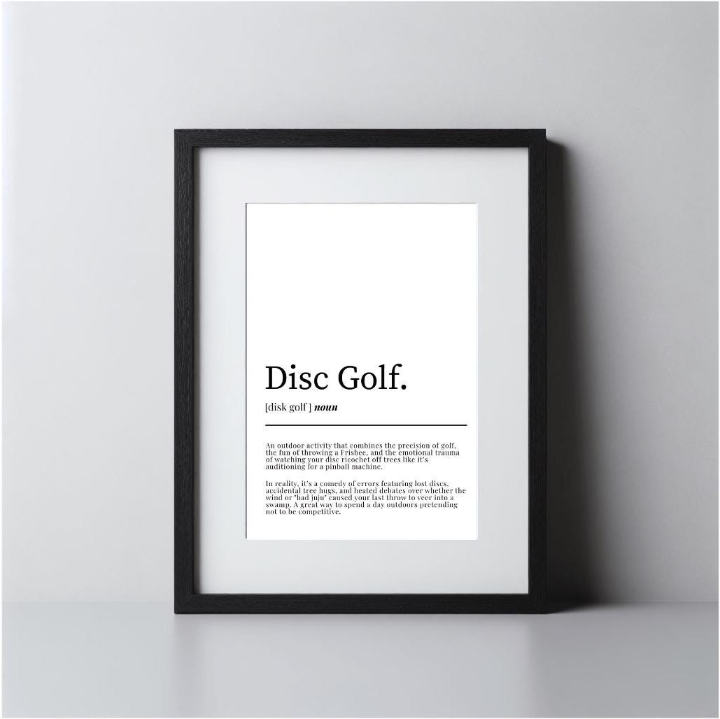 Disc Golf Poster - Funny Golf Wall Art Digital Download | Golf Lover ...