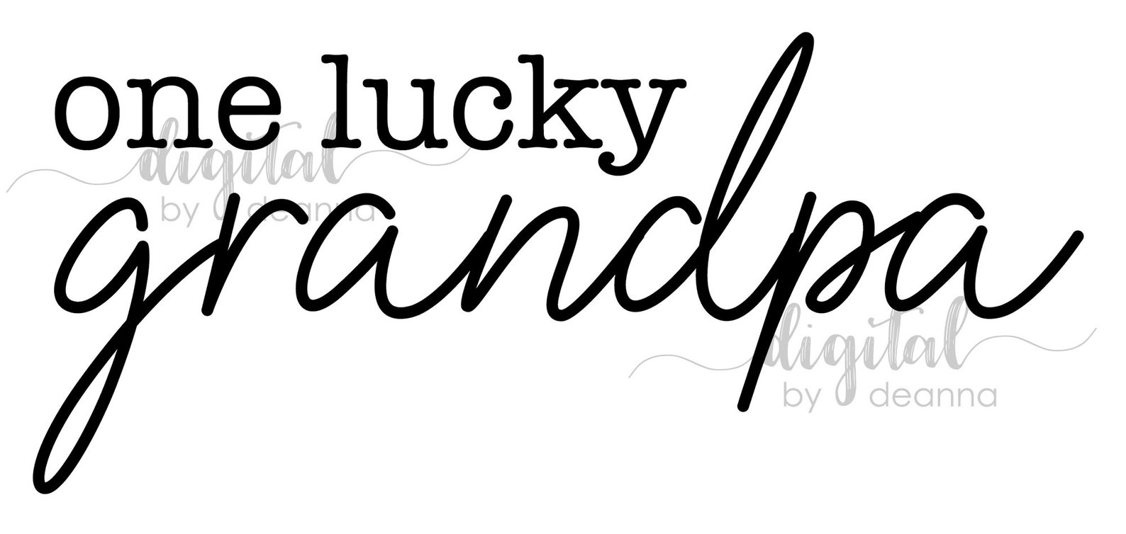 One Lucky Grandpa Svg Png Shirt Digital Download Decal Etsy