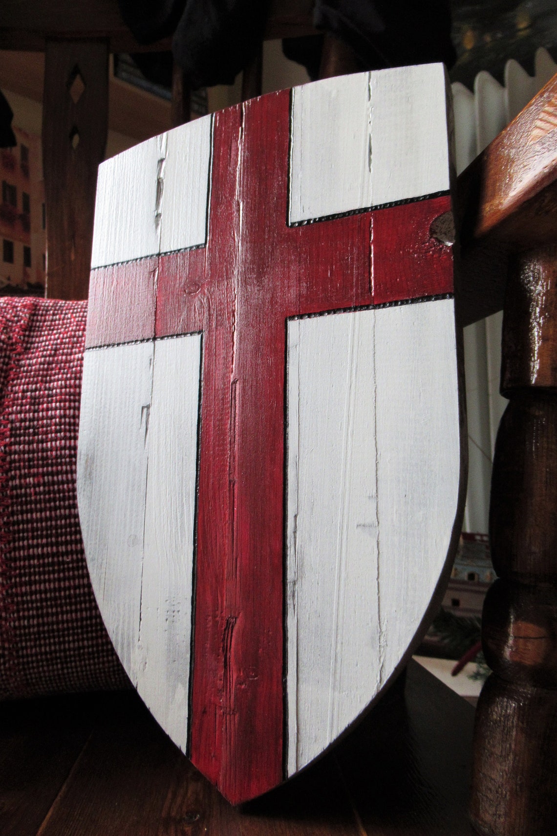Knights Templar Shield Wall Art Templar Knights Wooden - Etsy
