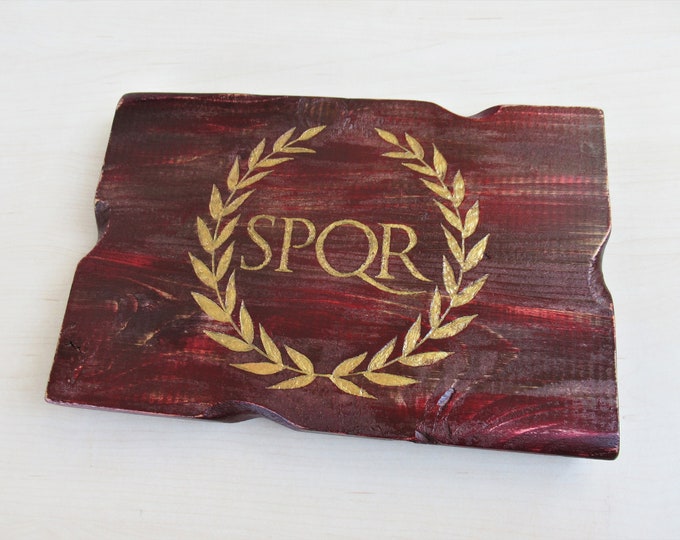 SPQR Roman Standard Wall Art Roman Empire Wood Roman Flag - Etsy