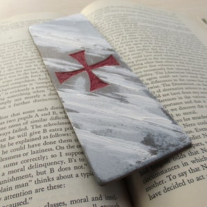 Wooden Templars Hand Painted Bookmark - Templar Knights Bookmark, Crusader Bookmark, Crusader ...