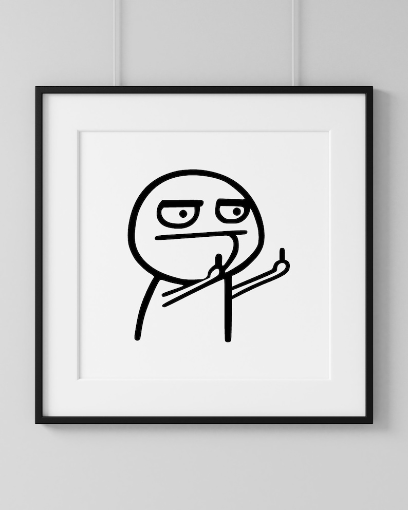 Middle Finger Stickman Image, Funny Rude SVG PNG JPG (digital Download ...